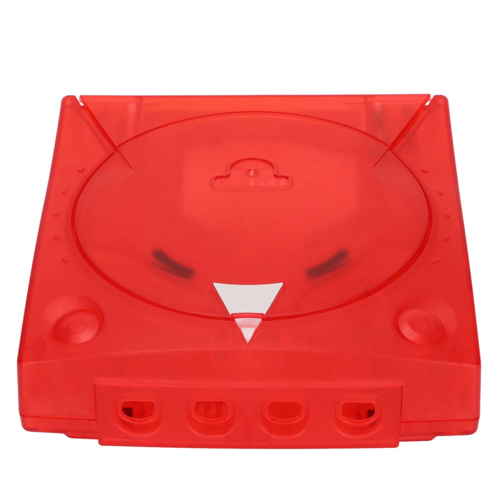 Cuifati Game Console DC Translucent Case,for SEGA Dreamcast DC Translucent Case Retro Video Game Console Protective Housing Shell Translucent Red