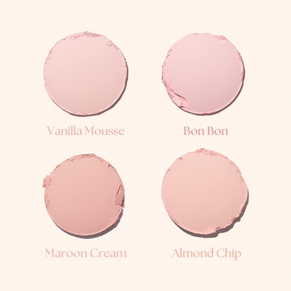 Dasique Blending Mood Cheek #09 Almond Vanilla | 4 Blendable Shades in Lightweight Smooth Powder | Vegan | Blush