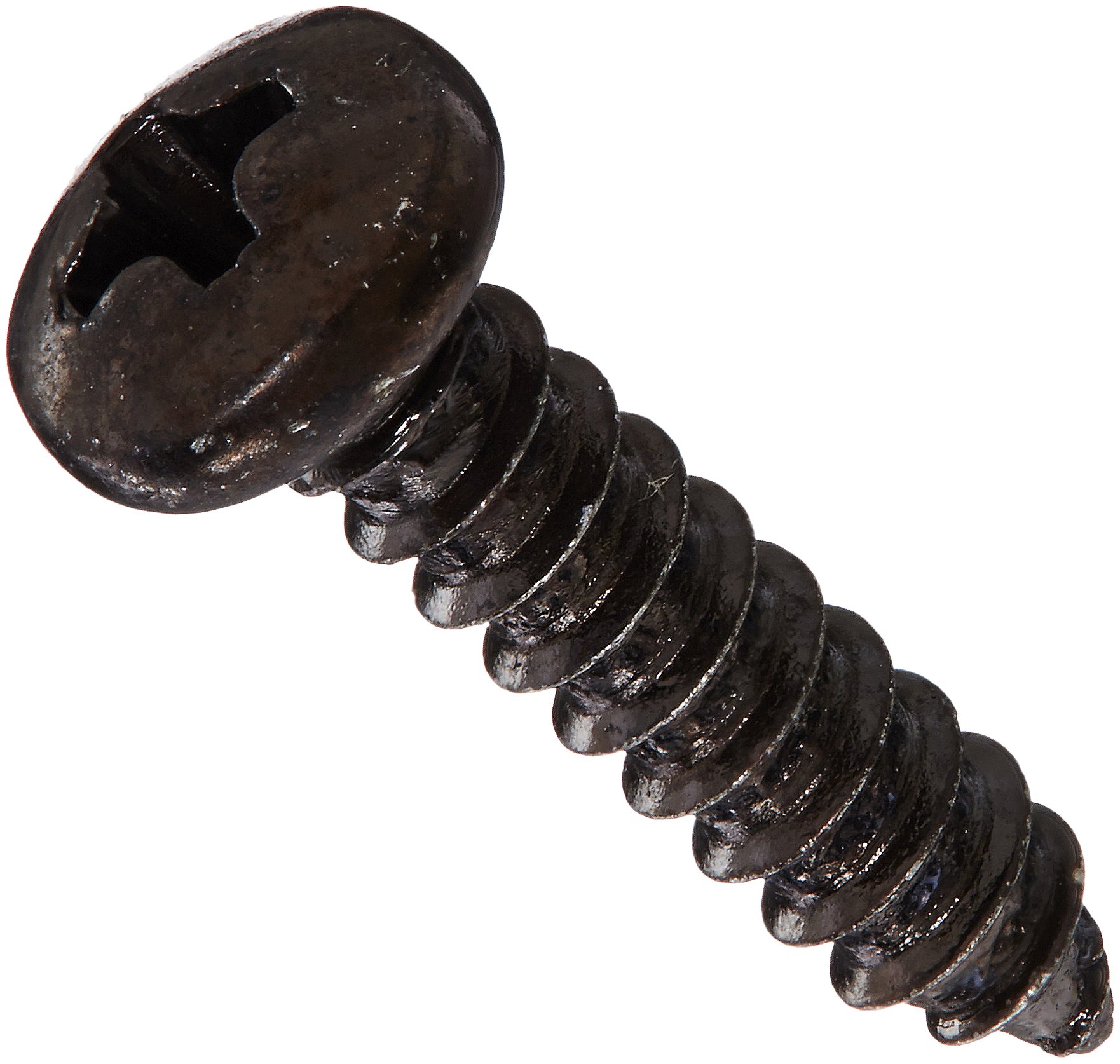Small Parts 0410ABPPBZ Steel Sheet Metal Screw, Black Zinc Plated Finish, Pan Head, Phillips Drive, Type AB, #4-24 Thread Size, 5/8" Length (Pack of 100)