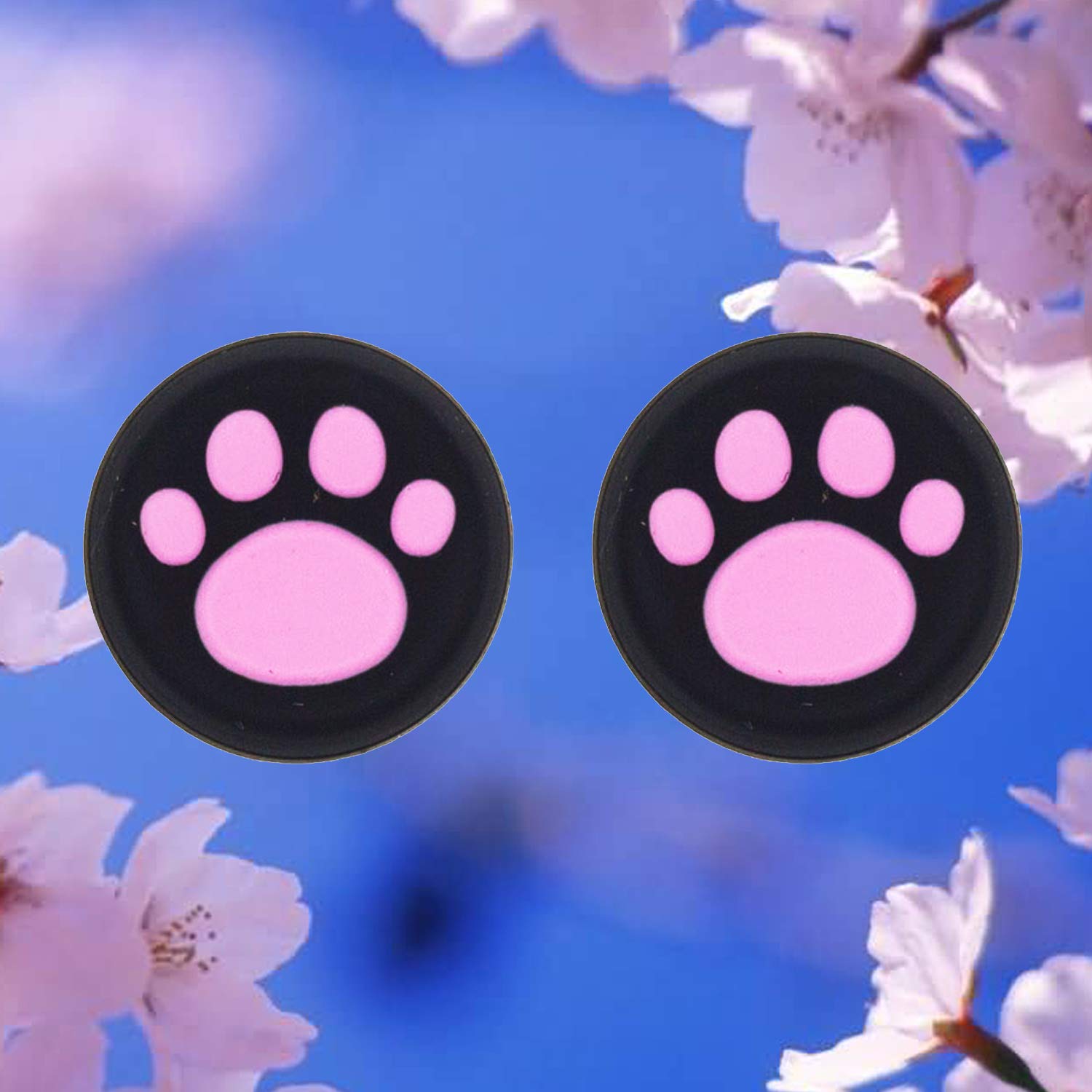 BRHE Cute Skin Cover for Xbox One/Series X/S Controller Anti-Slip Silicone Grip Protective Case Accessories Set Wireless/Wired Gamepad Joystick with 2 Cat Paw Thumb Grips Caps (Purple)