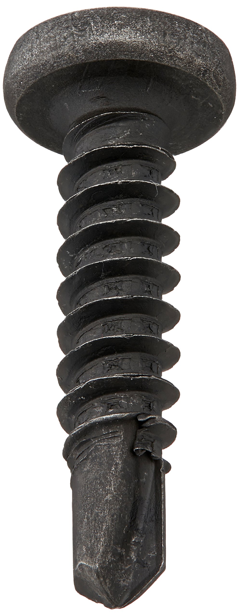 Small Parts 0812KPPB Steel Self-Drilling Screw, Black Oxide Finish, Pan Head, Phillips Drive, #2 Drill Point, #8-18 Thread Size, 3/4" Length (Pack of 100)