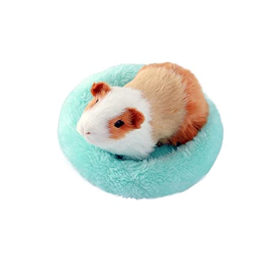 Houchu Mini Hamster House Guinea Pig Bed Soft Winter Guinea Pig Nest Cotton Warm Mat Small Animal Cage Sleeping Bed Pet Accessories(L,Pink)