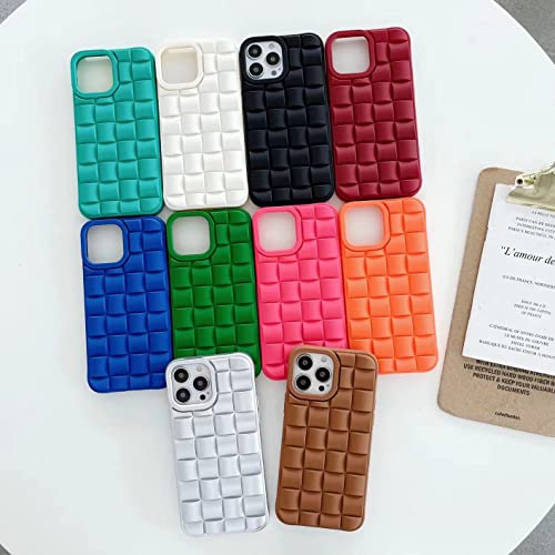 Ginkgonut Compatible with iPhone 14 Pro Case for Women/Girls, Cute 3D Laid Desgin Soft Silicone Shockproof Raised Bumper Corners Case for iPhone 14 Pro(Orange)