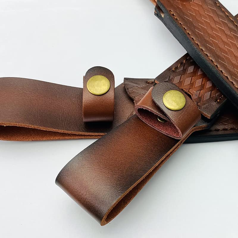 Echeson Sheath leather sheath outdoor small straight knife sheath first layer cowhide knife sheath leather sheath cowhide knife sheath