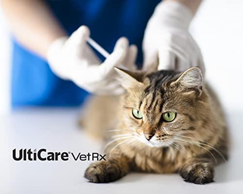 UltiCare VetRx U-100 Pet Insulin Syringes, Comfortable and Accurate Dosing of Insulin for Pets, Compatible with Any U-100 Strength Insulin, Size: 3/10cc, 29G x 1/2’’, 100 ct Box