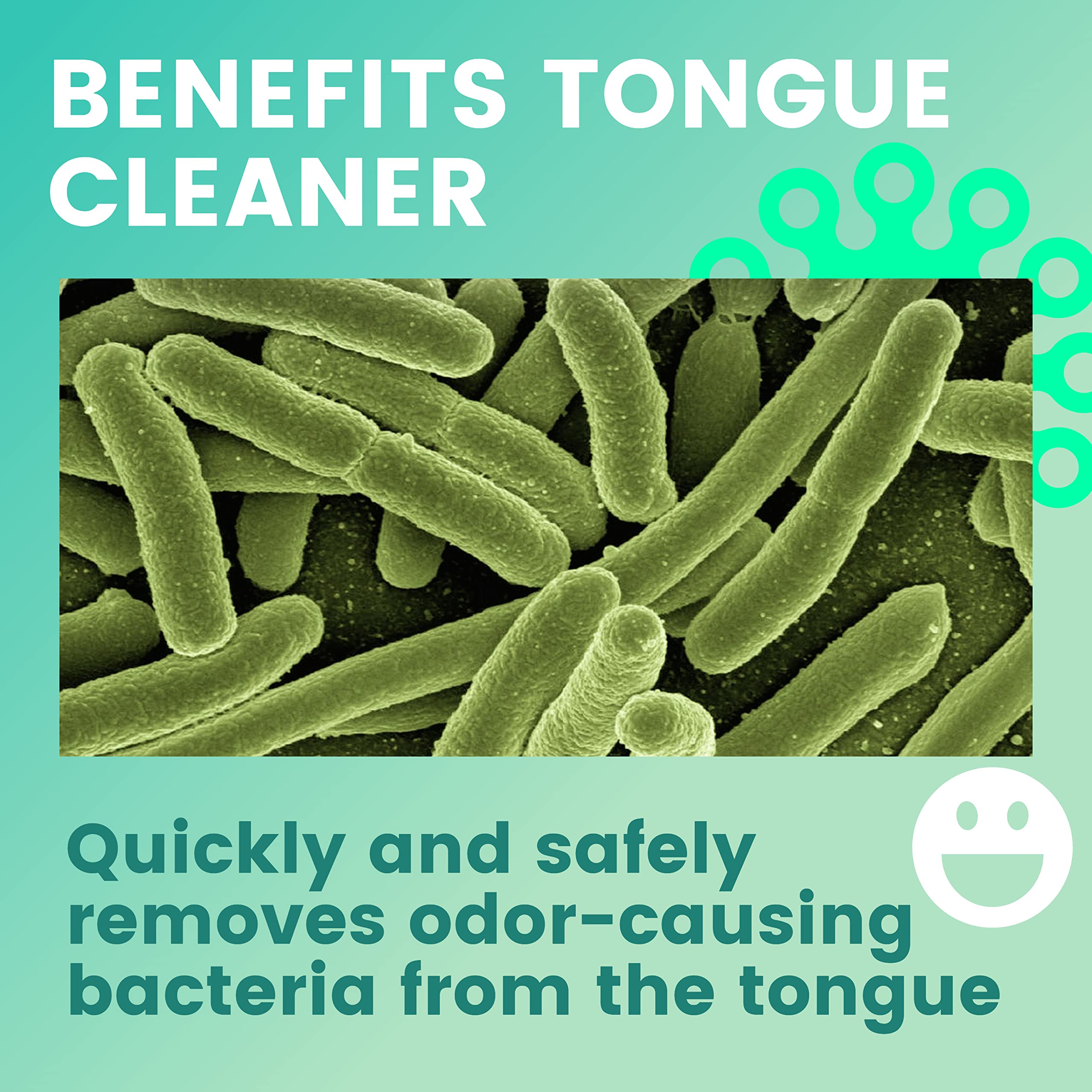 DENTISTE Tongue Scraper for Adults Plastic - Tongue Cleaner 2 Size in 1 - Tongue Scraper for Kids - Tongue Scraper Breathrx plastic, Bad Breath Treatment for Adults