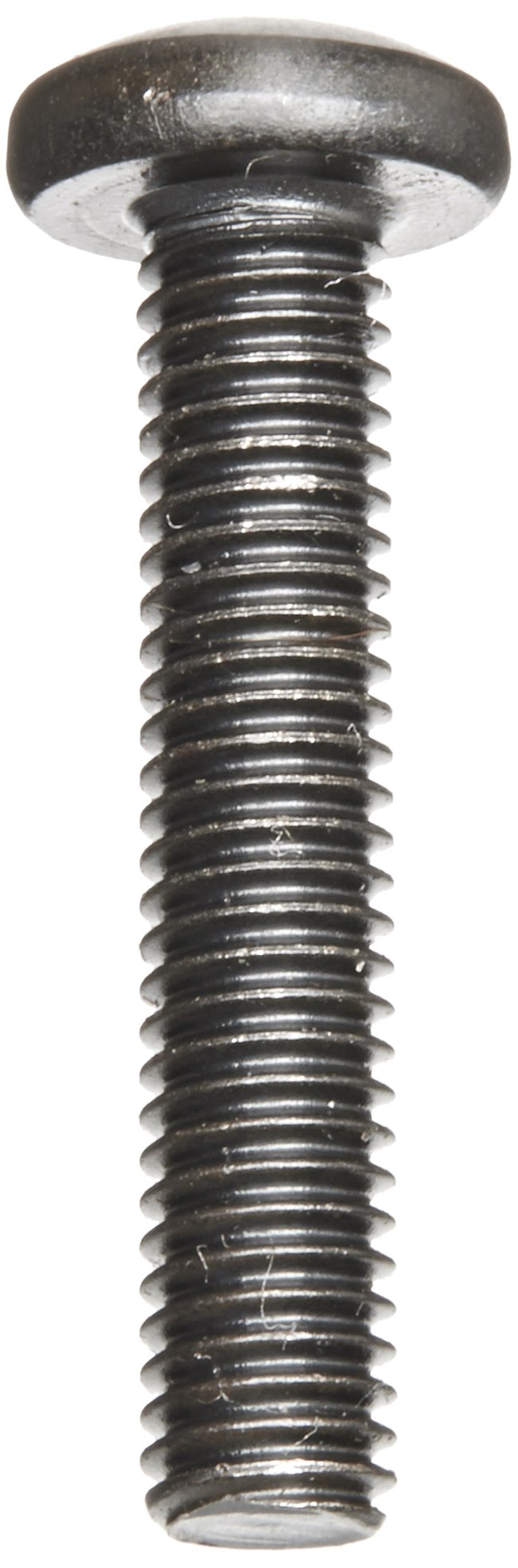 Small Parts FSCF101PPSB Steel Pan Head Machine Screw, Black Oxide Finish, Meets ASME B18.6.3, #2 Phillips Drive, #10-32 Thread Size, 1" Length, Fully Threaded, Import (Pack of 100)