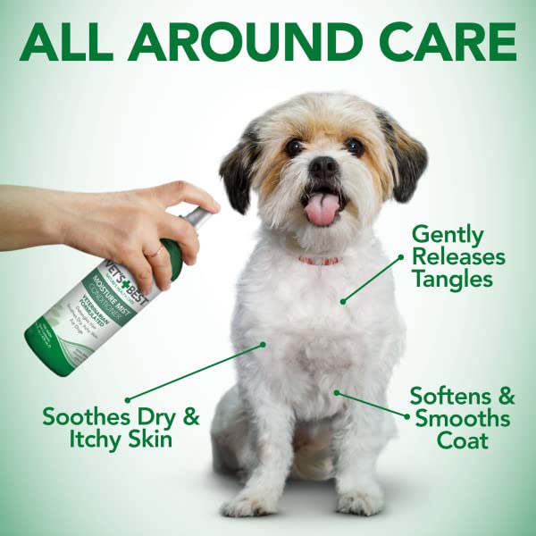 Vet's Best Moisture Mist Dog Dry Skin Conditioner| Dog Conditioner and Detangler Spray | Relieves Itchy Skin, Refreshes & Soothes | 16 oz