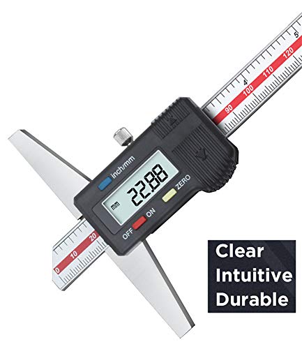 GLTL General Tools Depth Gauge Vernier Caliper,0-6"/150mm,0-8"/200mm,0-12"/300mm (Digital 0-200mm)
