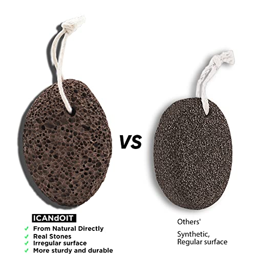 ICANdOIT-17.71Inch Natural Stiff Sisal Bristles Anti-Slip Long Handle Bath Brush,Bent Handle Shower Scrubber for Exfoliating,Shower Back Brush,Exfoliation Set with Pumice Stone(1 Pack)
