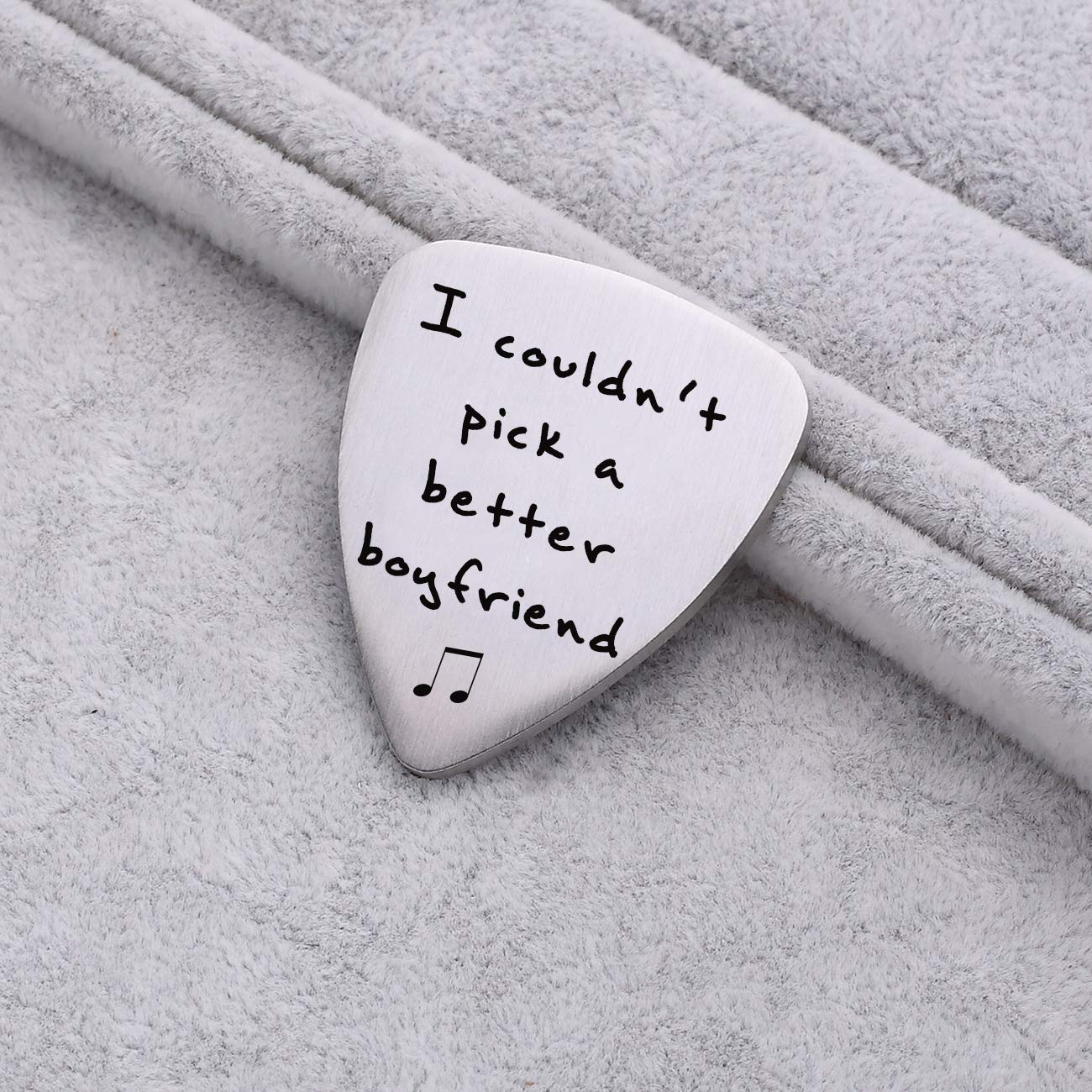 Boyfriend Birthday Valentine's Day Gift Ideas from Girlfriend - I Couldn't Pick A Better Boyfriend Guitar Pick, Personalized Gifts for Musician Man Wedding Anniversary