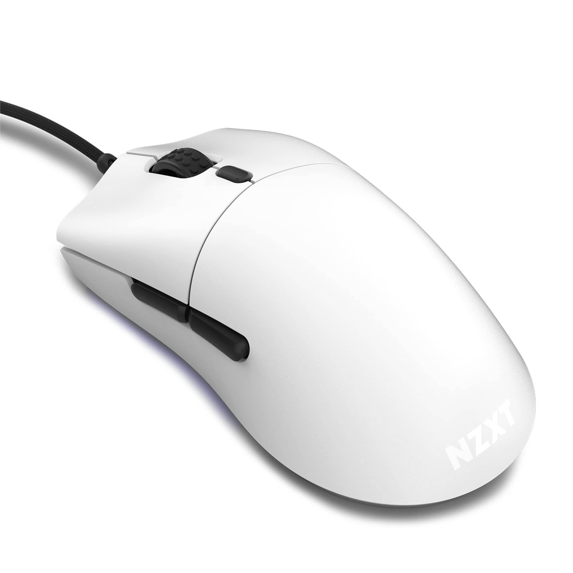 NZXT Lift 1 Symm, Lightweight Symmetrical Wired USB Gaming Mouse, Lightweight 67g Design, 1K Polling Rate, Omron Mechanical Switches, 16K DPI Optical Sensor, White