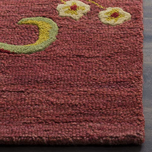 SAFAVIEH Blossom Collection 6' x 9' Rust / Multi BLM680B Handmade Premium Wool Area Rug