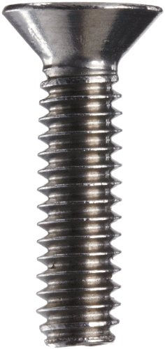 Small Parts Stainless Steel Machine Screw, Plain Finish, Flat Head, Phillips Drive, 1/4" Length, #0-80 Threads (Pack of 100)