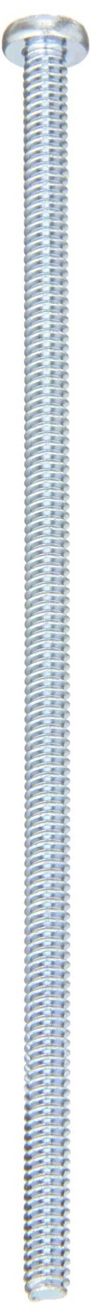 Small Parts Steel Pan Head Machine Screw, Zinc Plated, Meets ASME B18.6.3, #2 Phillips Drive, #10-24 Thread Size, 5-1/2" Length, Fully Threaded, Imported (Pack of 10)