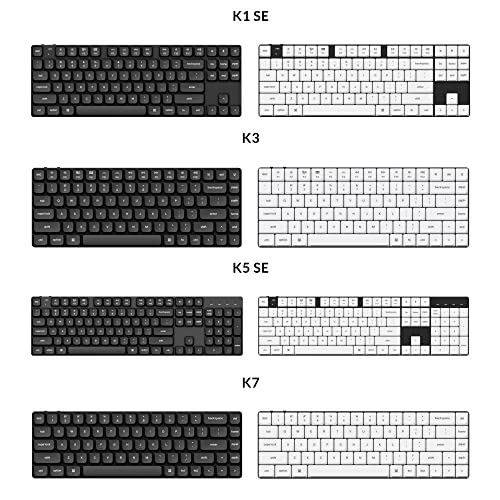Keychron Low-Profile Double Shot PBT Keycap Set - White