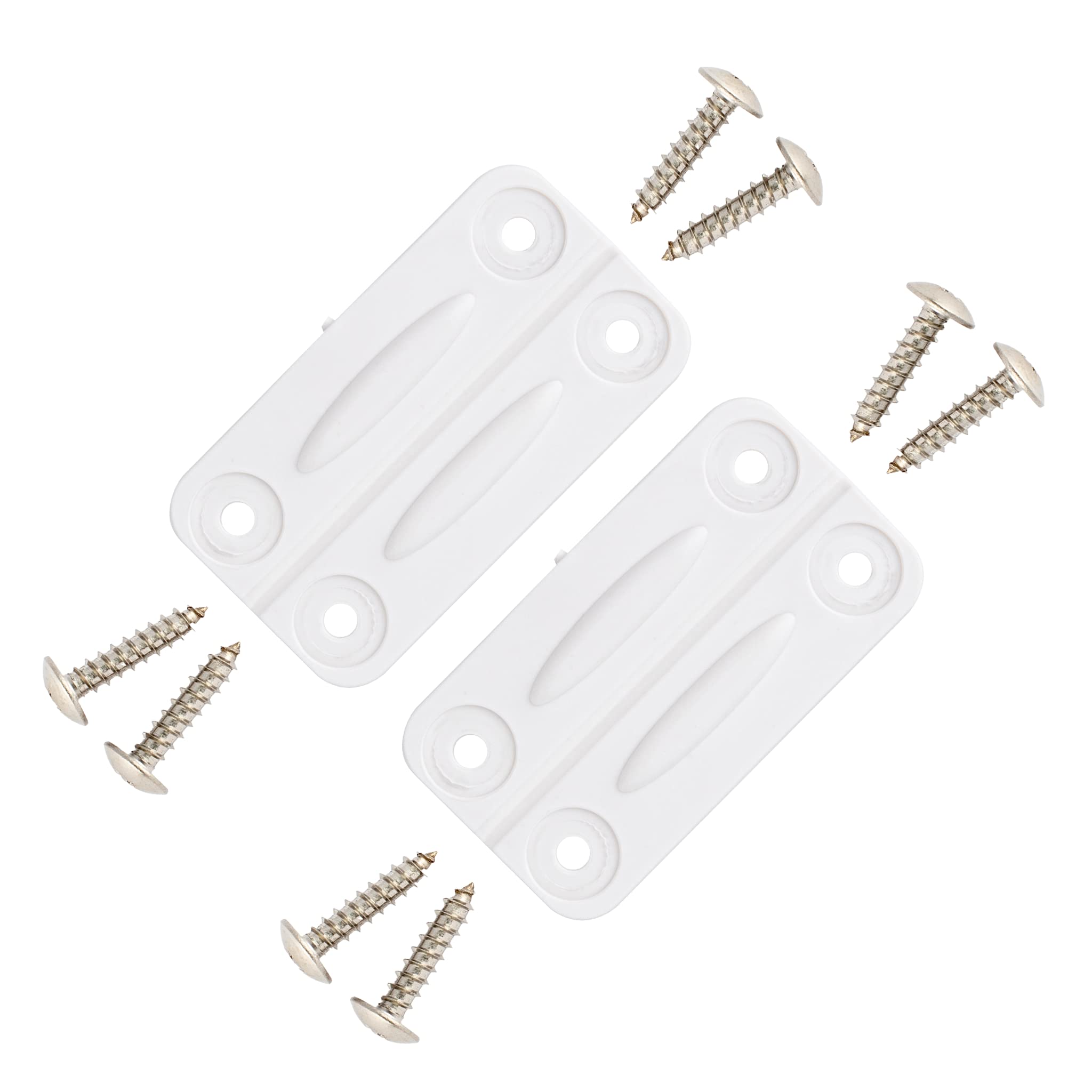 NeverBreak Parts - 2 Pack White Igloo Cooler Hinges Replacement with Screws | High Strength Igloo Cooler Replacement Parts | Igloo Parts kit for ice chests