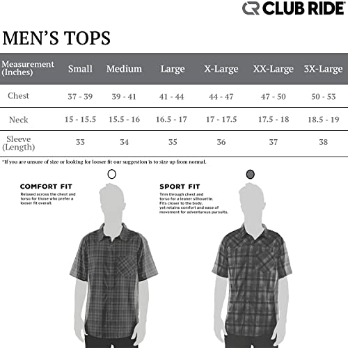 Club Ride Men's Vibe Shirt - Stylish, Comfortable, and Versatile Men's Cycling Shirt for Maximum Performance - Dark Grey Stripe - Large