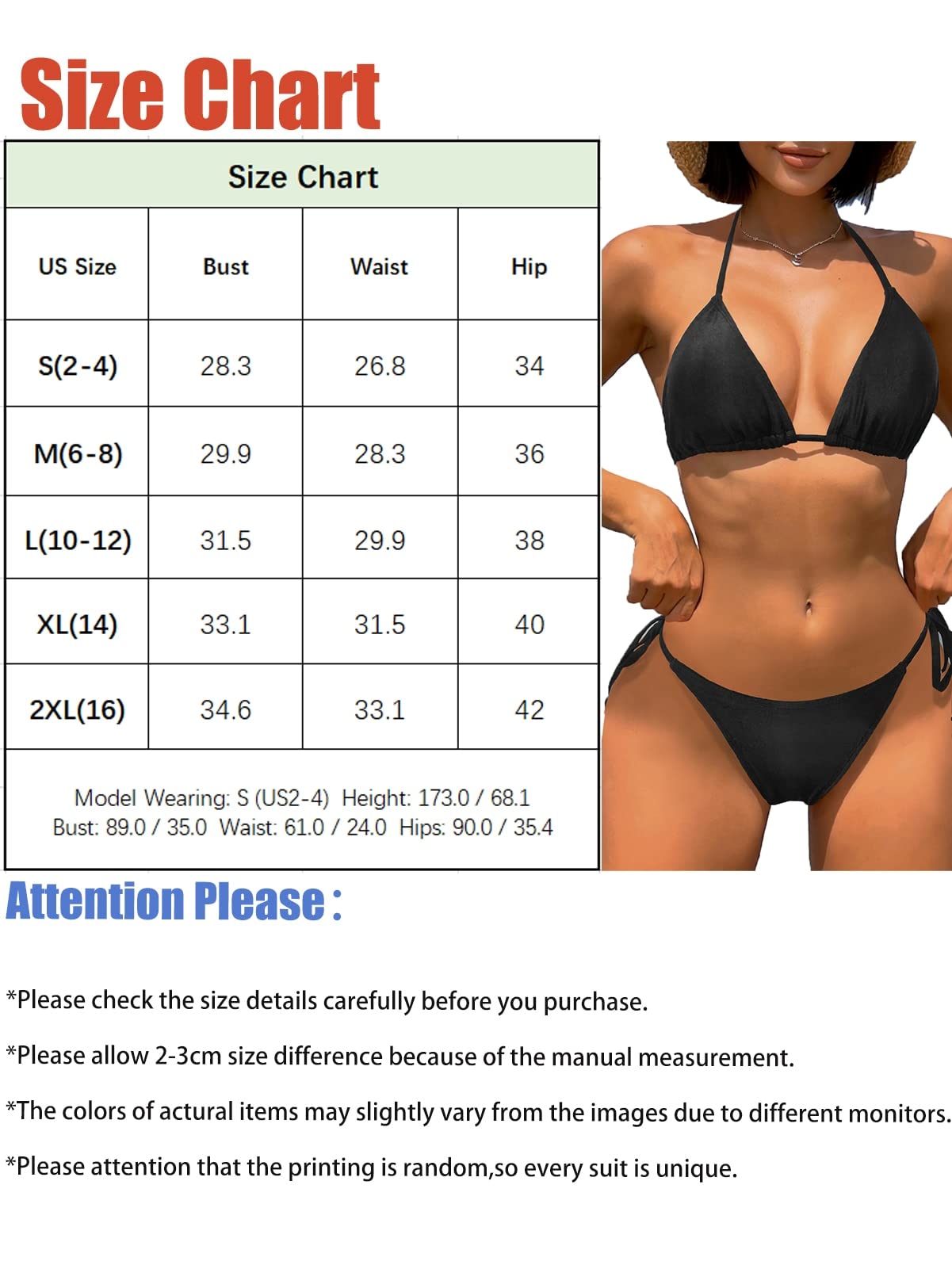 BUTYKENNI Womens Sexy Halter Bikini Swimsuits Two Piece Triangle String White Thong Bikini Top Tie Side Bathing suit