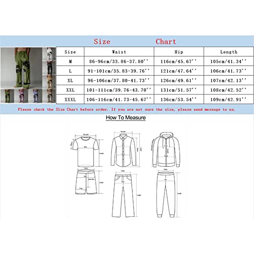 Mens Joggers Pants Men Fashion Print Sweatpants Casual Cotton and Drawstring Pants with Pockets Plus Size Wide Leg Pants