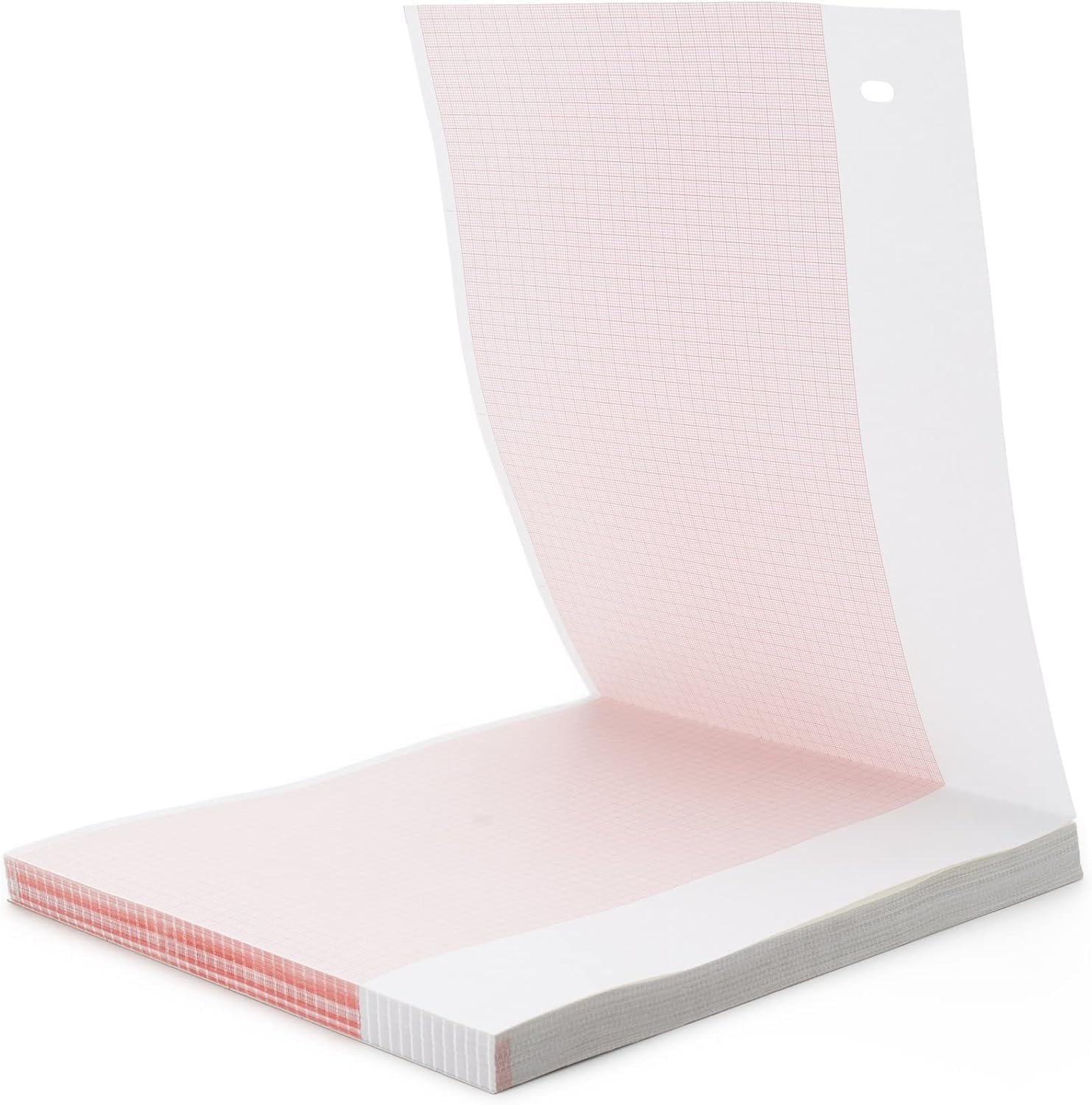 ECG Paper Depot ECG Recording Paper, Red Grid Thermal Paper, 8 1/2 in x 138 ft, 150 Count, Compatible with GE Case 12,15,16,8000, MAC 6,8,12,15,1200, 5000 (1 Pack)