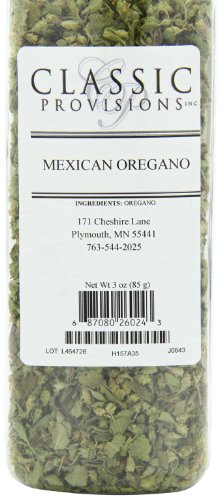 Classic Provisions Spices, Mexican Oregano Dried Whole Leaves β 3oz Shaker β Rich in Flavor for Snacks, Chicken, Salsa, Guacamole, and More