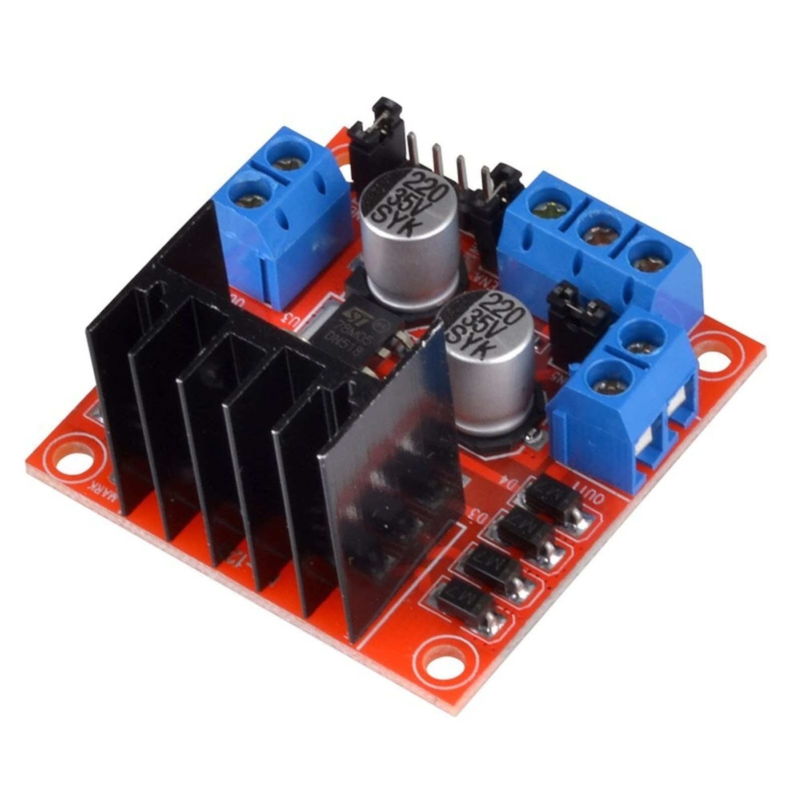 DEPILA L298N Driver Board Module L298N Stepper Motor Smart car Robot breadboard peltier High Power L298 DC Motor Driver Driver (Size : Mini-L298N)