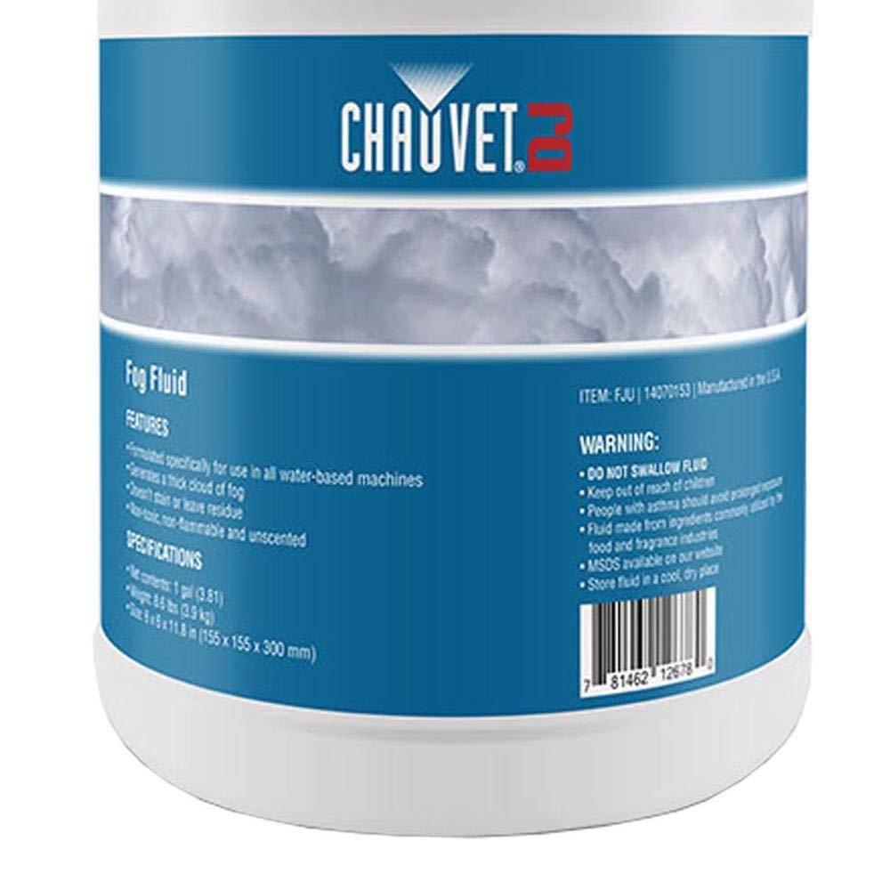 CHAUVET DJ Fog Smoke Juice Fluid 1 Gallon Bottles for Fog Machines, Compatible with Chauvet and Other Leading Brands for Enhanced Atmosphere, 2 Pack