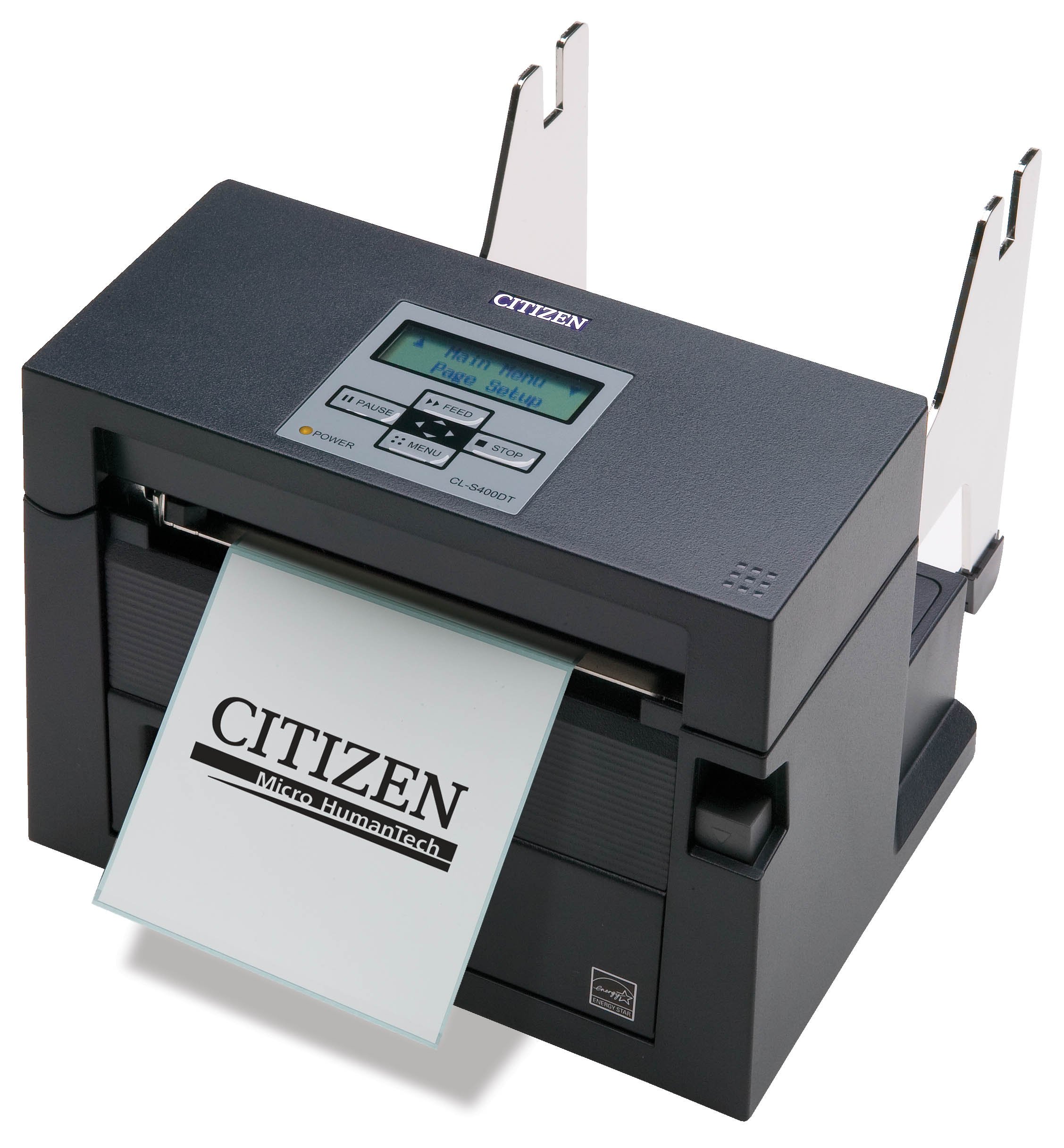 Citizen America CL-S400DTESU-R CL-S400 Series Direct Thermal Barcode Printer with Internal Power Supply, SEH Ethernet, 203 DPI Resolution, 120V, Black