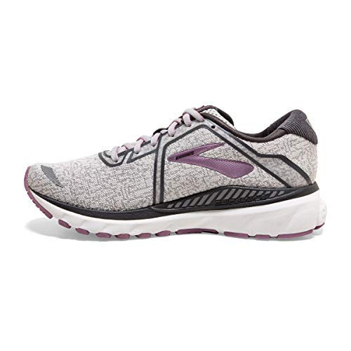 Brooks Womens Adrenaline GTS 20 Running Shoe - Grey/White/Valerian - B - 8.5