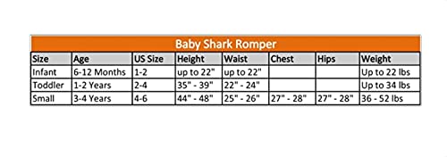 Rubies Toddler Baby Shark Costume for Themed Parties and Halloween, Multi, Toddler US