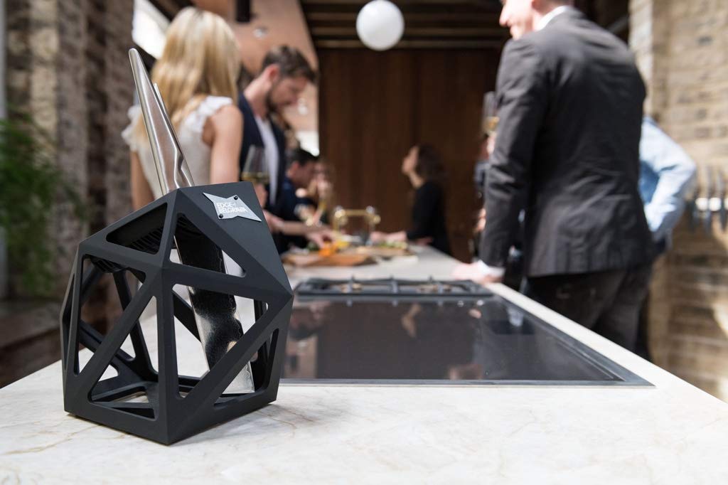 Edge of Belgravia BLACK DIAMOND Kitchen Knife Block Holder | Knives not included - match knives only