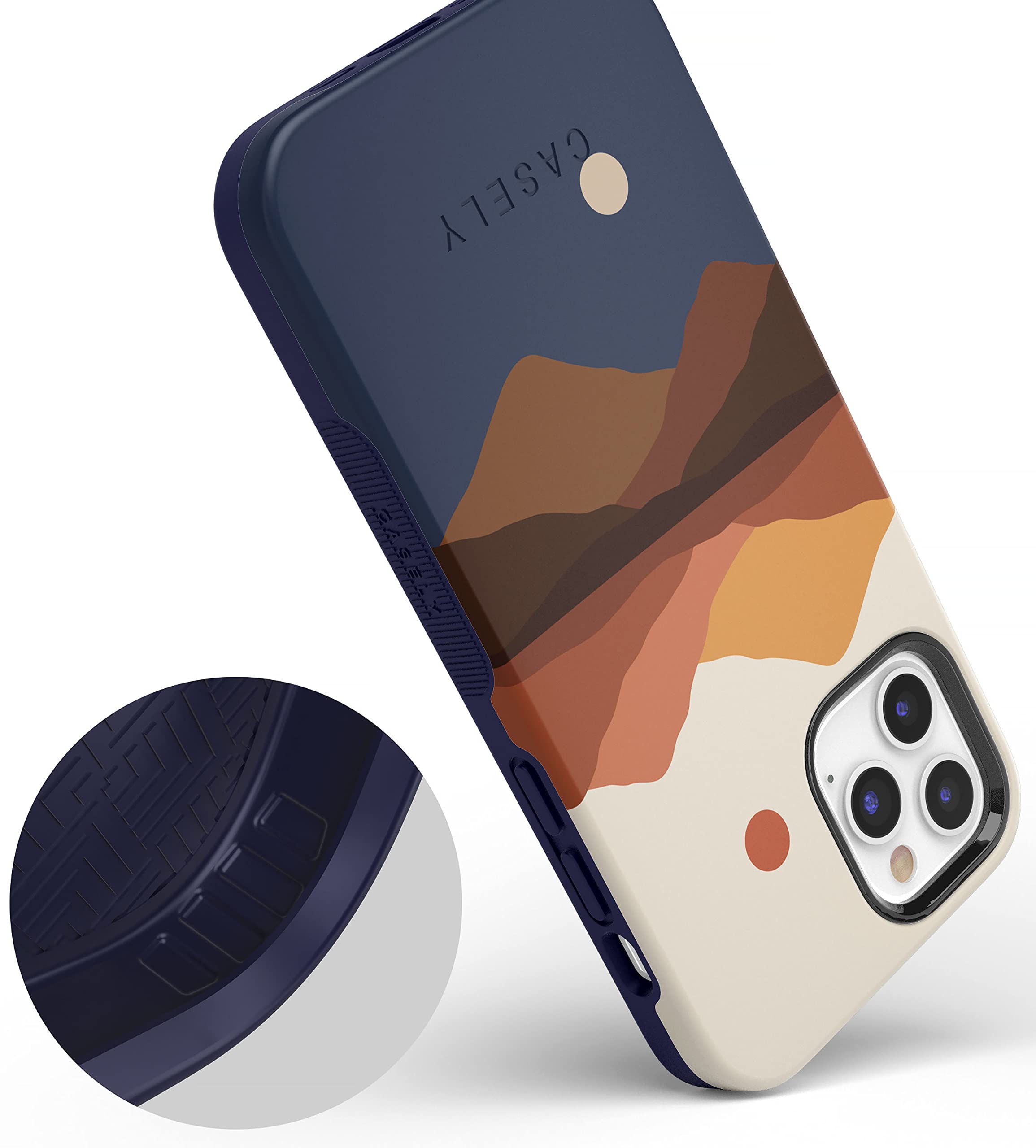 Casely iPhone 12/12 Pro Case | Compatible with MagSafe | Waves & Rays | Sunshine Girly Case