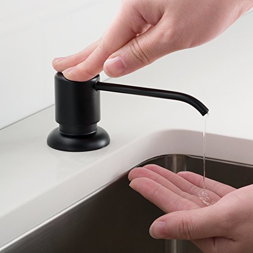 KRAUS 33-inch 16 Gauge Double Bowl 60/40 Standart PRO Kitchen Sink Combo Set with Matte Black Bolden 18-inch Kitchen Faucet and Soap Dispenser, KHU103-33-1610-53MB