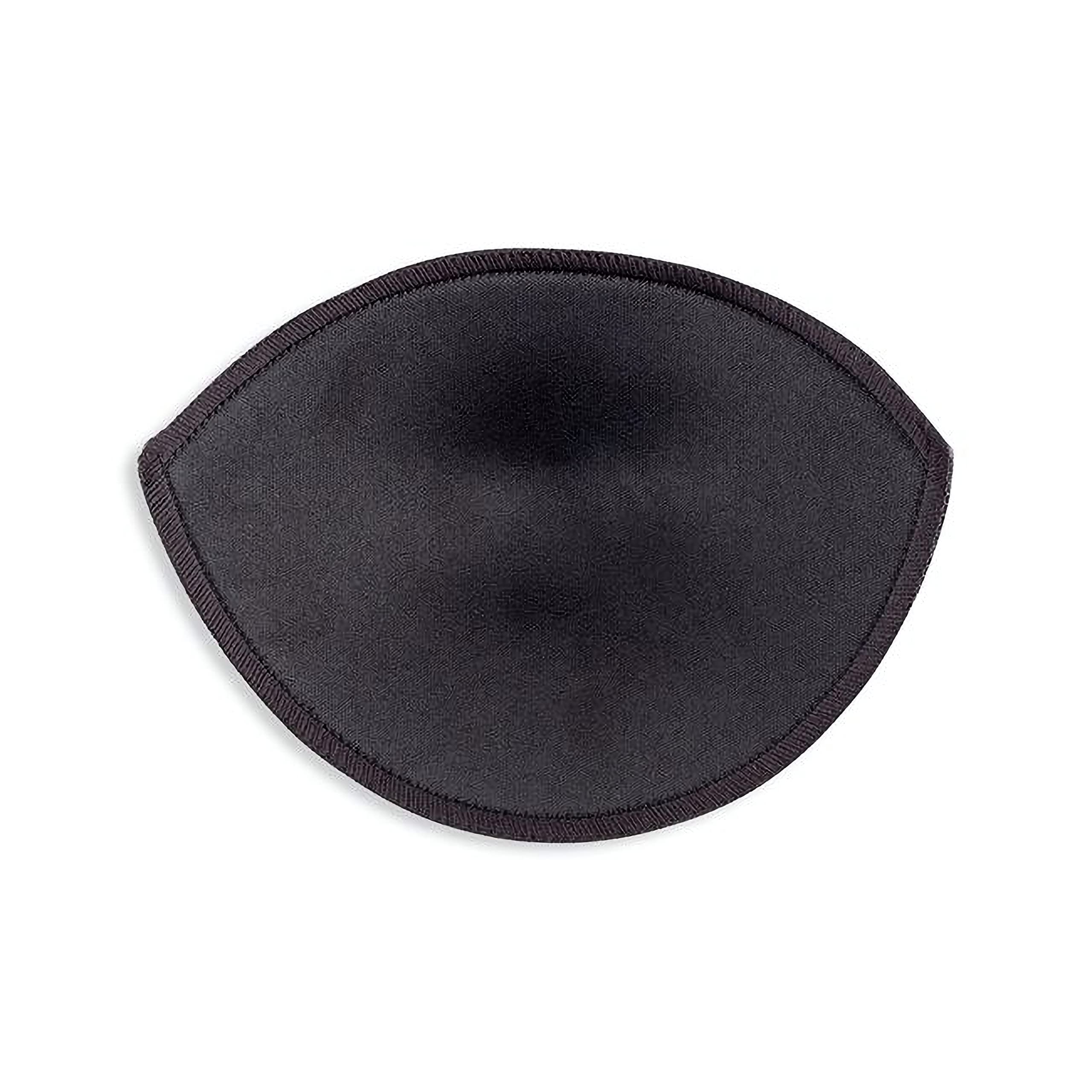 ButtonMode Un-Padded Bra Cups Insert or Sew In, Instant Shape + Support, Chest Crease Reducer for Bridal, Bridesmaid, Dresses, Black, Unpadded Size B, 1 Pair
