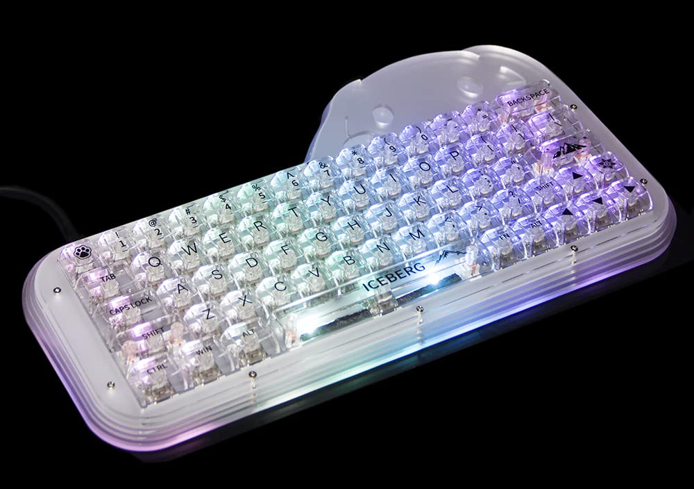 Cmokifuly Dog Cute Keyboard 60% Mini 64 Keys Mechanical Keyboard Kit,RGB Backlits Hotswap 5pin Socket Type-C Wired DIY Keyboard PCB Plate Stacked Case,Programmable VIA Gaming Keyboard Kit (Dog)