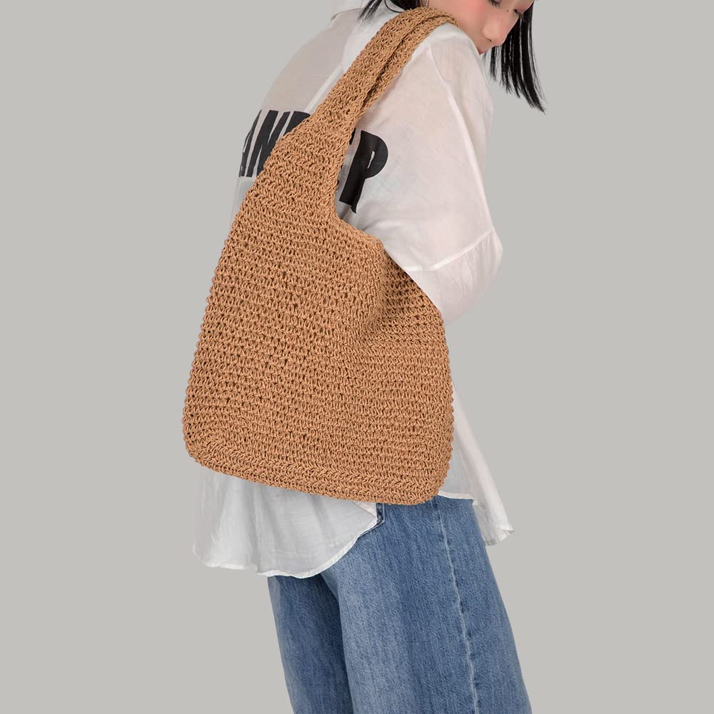 cuiab, Handwoven Straw Shoulder Bag Woven Straw Bag Summer Beach Handbag