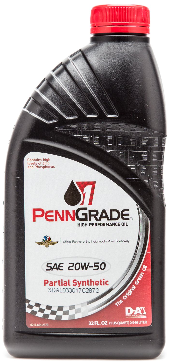 Brad Penn Oil 20W-50 Partial Synthetic Racing Oil 12 Pack With Funnel