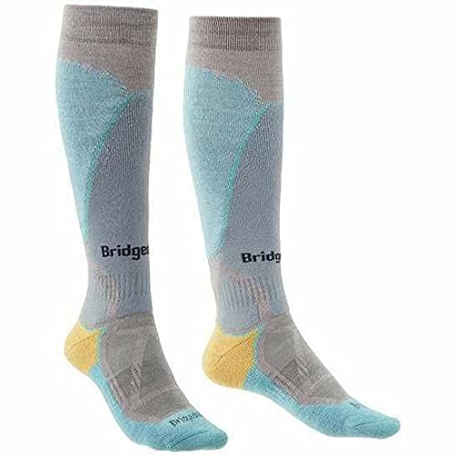 Bridgedale Womens Ski Midweight - Pattern, Lilac/Blue, Small