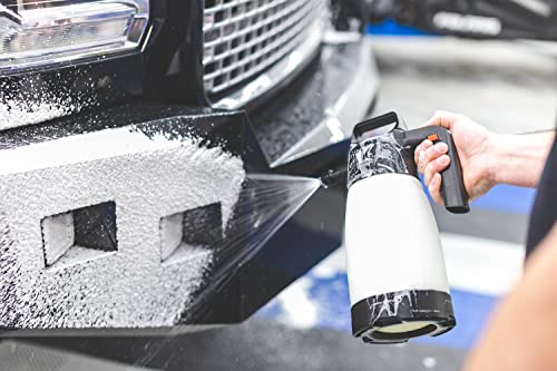 Goizper Group iK Sprayers - Foam Pro 2+ (Plus) Sprayer - Pump Spray Foamer with Schrader Valve - Professional Car Wash & Detailing, Dry/Wet Foam, Pressure Release Safety Valve, PVC Hoses (1.25 Liters)