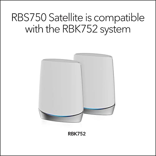 Orbi Whole Home Tri-Band Mesh WiFi 6 Add-on Satellite (RBS750) – Works with Your Orbi WiFi 6 System| Adds up to 2,500 sq. ft. Coverage | AX4200 (Up to 4.2Gbps)