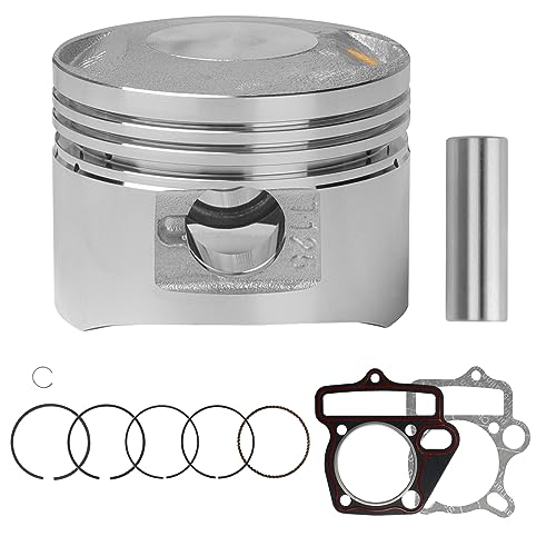 PRO CAKEN 52.4mm Engine Piston Kit, Piston Rings Gasket Set Bore Universal Rugged Strict Standard High Strength for 110cc 125cc ATV Dirt Pit Bike Go Kart