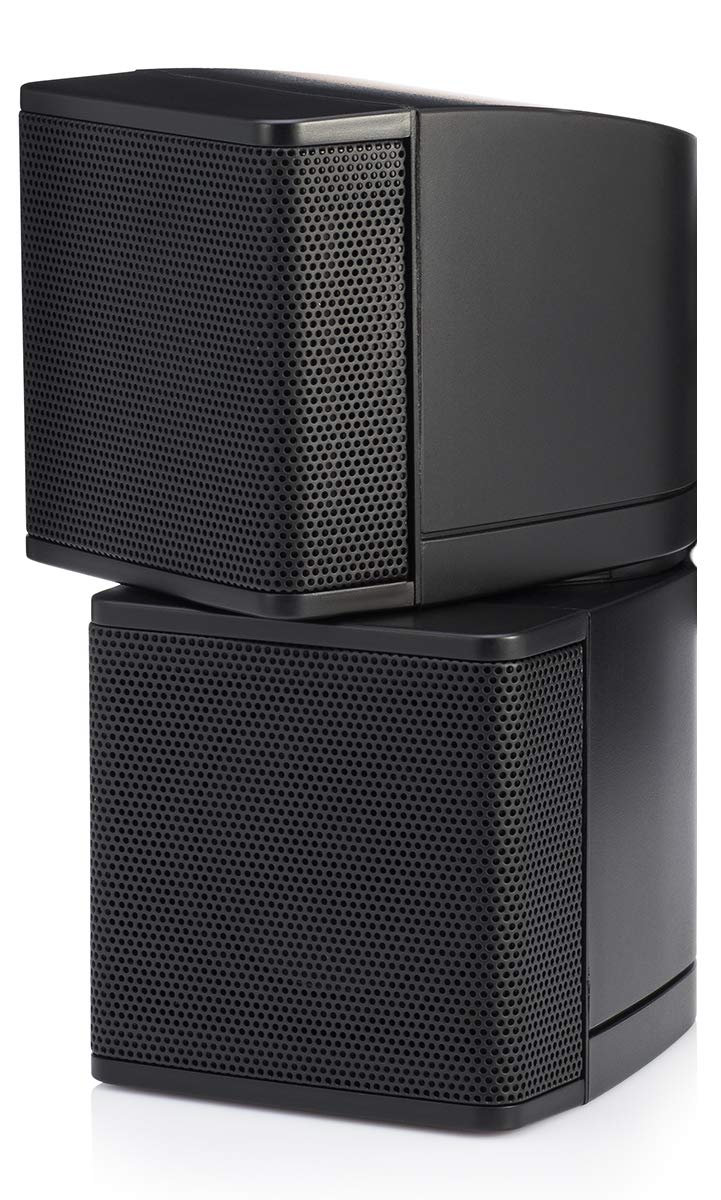Pure Resonance Audio MC2.5B Dual 2.5β Swiveling Surround Sound Mini Cube Speaker (Pair, Black) (Without Brackets)