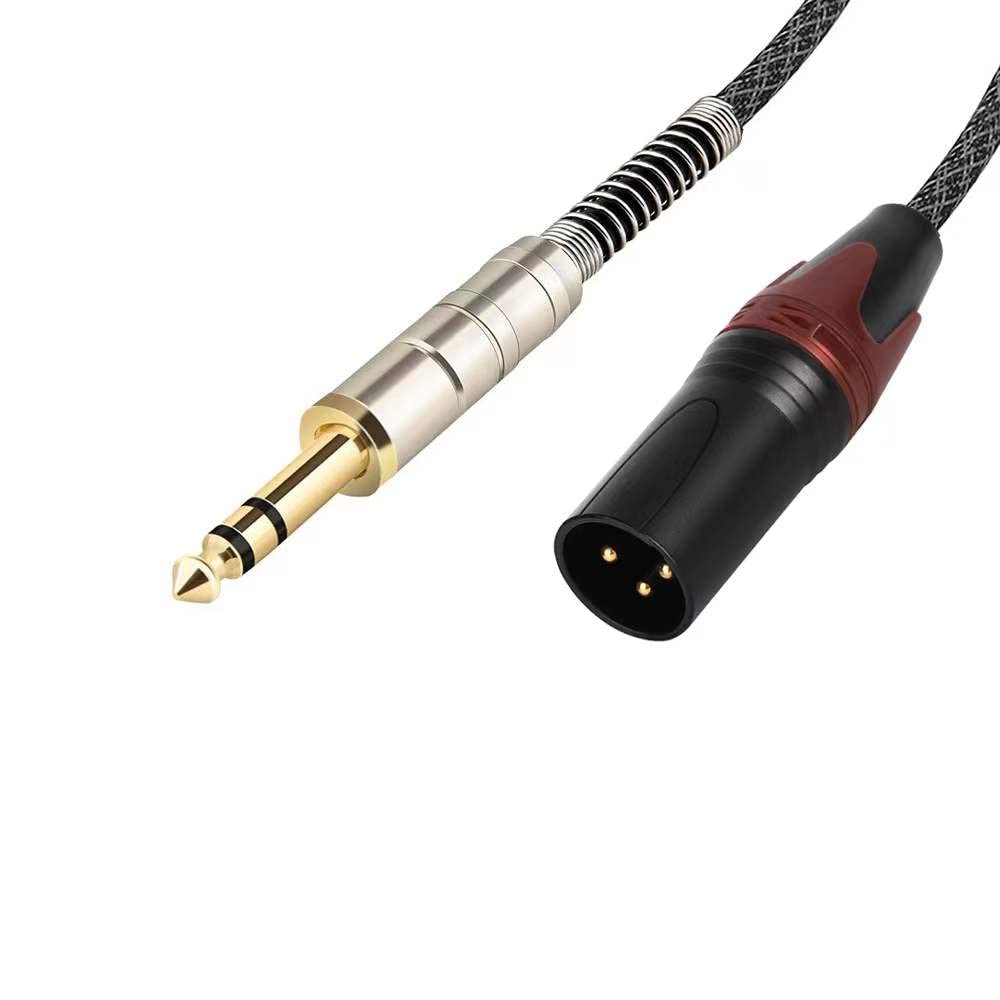 CUNBANZ 1.6FT XLR Male to 1/4"(6.35mm) TRS Nylon Braided Balanced Microphone Cable,TRS to XLR Male Cable Mic Cord 0.5M