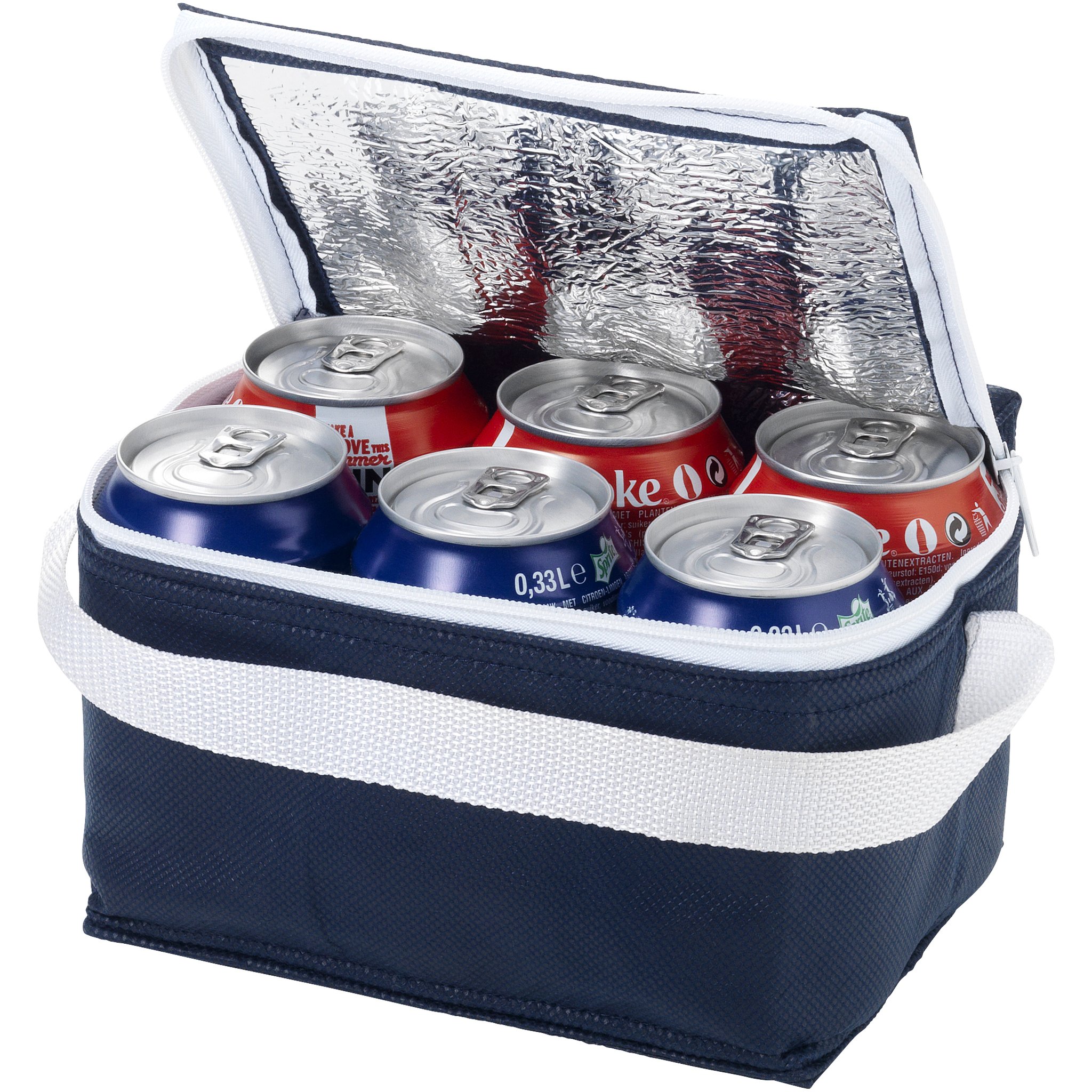 Bullet Spectrum 6 Can Cooler Bag (Pack of 2) (7.9 x 4.9 x 5.7 inches) (Navy)