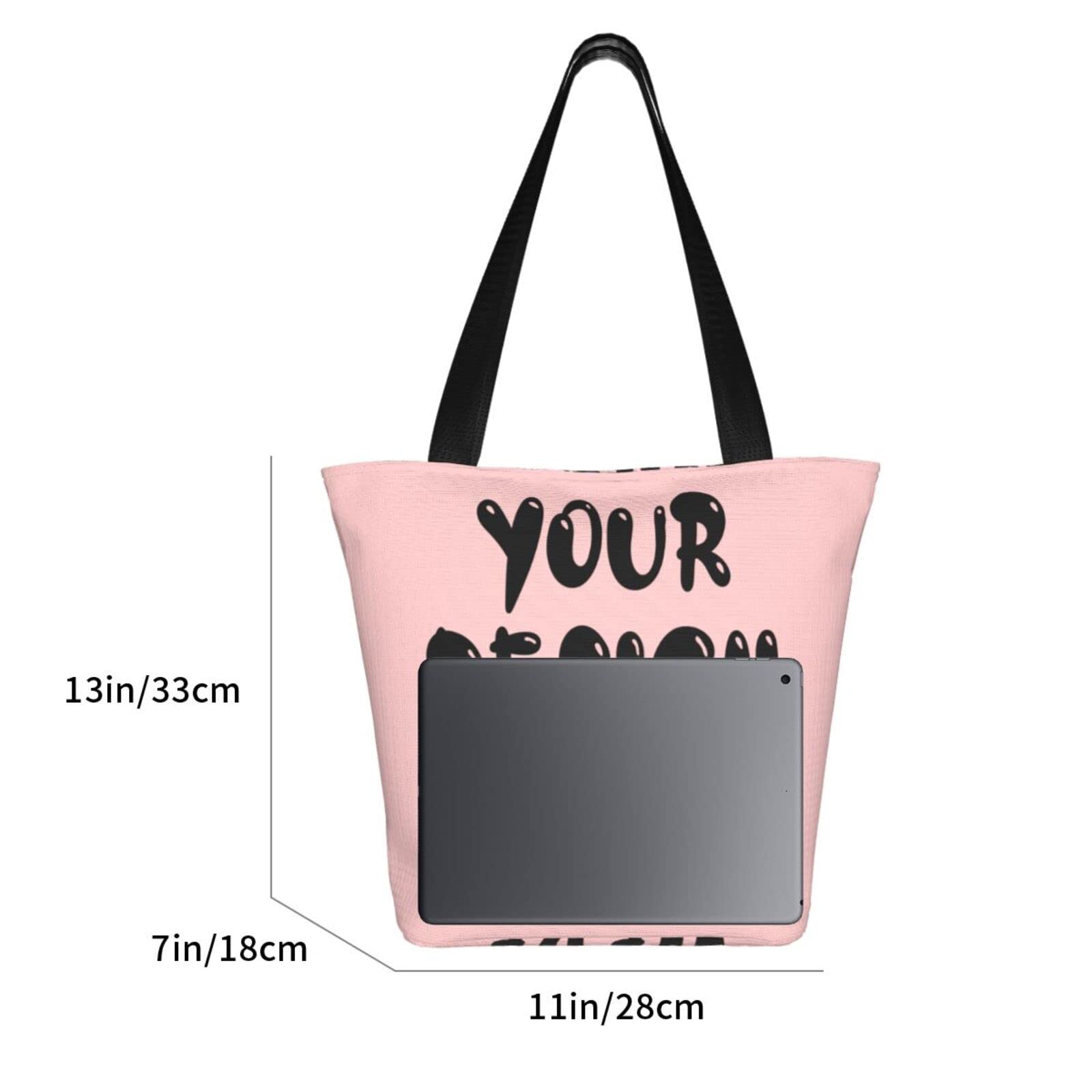 Custom tote bag Add Your Design Here Custom Tote Bag durable Great Gift Add Your Name Your Text Custom Tote Bag Pink One Size
