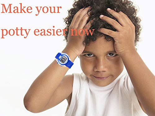 CUCUBIT Music Potty Training Watch Reminder Water Resistant Toddler Toilet Training Aid Potty Timer (Blue)