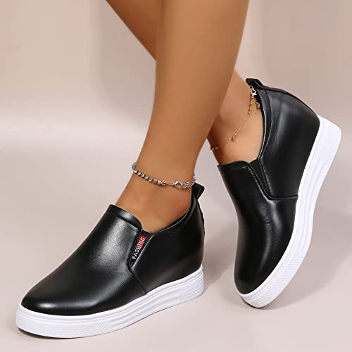 Casual Women's Non Slip Solid Color Slip On Thick Sole Breathable Work Single Shoes Women Sandals Size 10 Black
