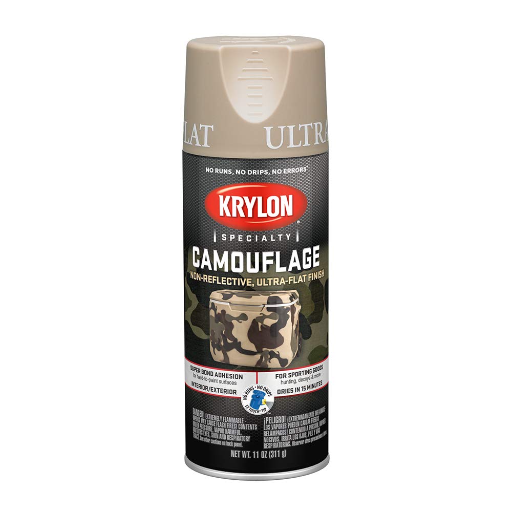 Krylon Camouflage Paint, Ultra Flat, Sand, 11 oz. - K04295000