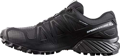 Salomon Men's Speedcross 4 Trail Running, Black/Black/Black Metallic, 7
